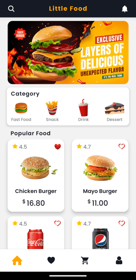 Little Food Theme - React Native by AshStudios | CodeCanyon