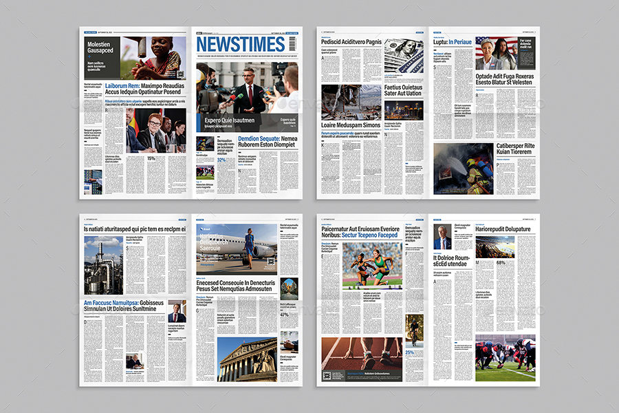 Tabloid Newspaper Template, Print Templates | GraphicRiver