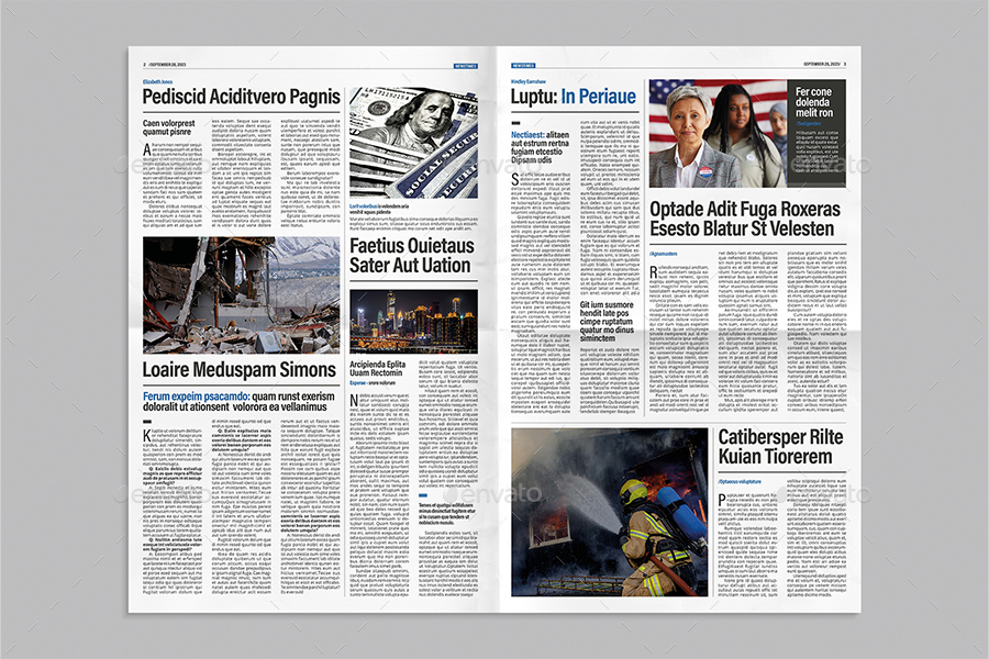 Tabloid Newspaper Template, Print Templates | GraphicRiver