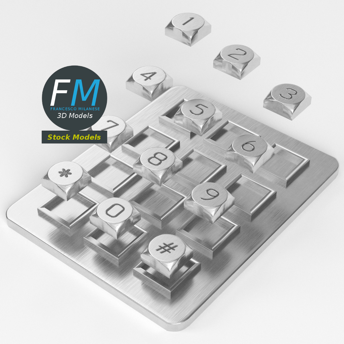 Electronic keypad 2 by FrancescoMilanese85 | 3DOcean