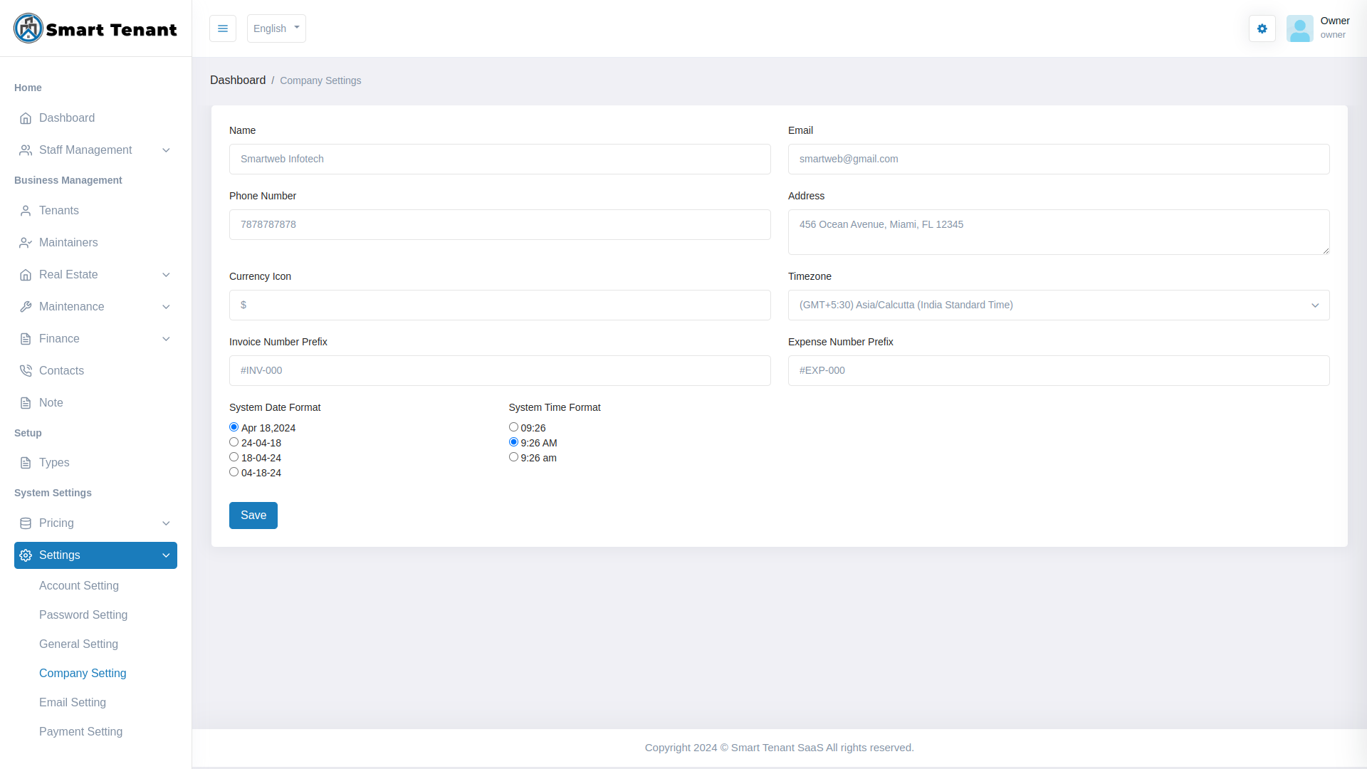 Smart Tenant SaaS - Property Management System by smartwebinfotech