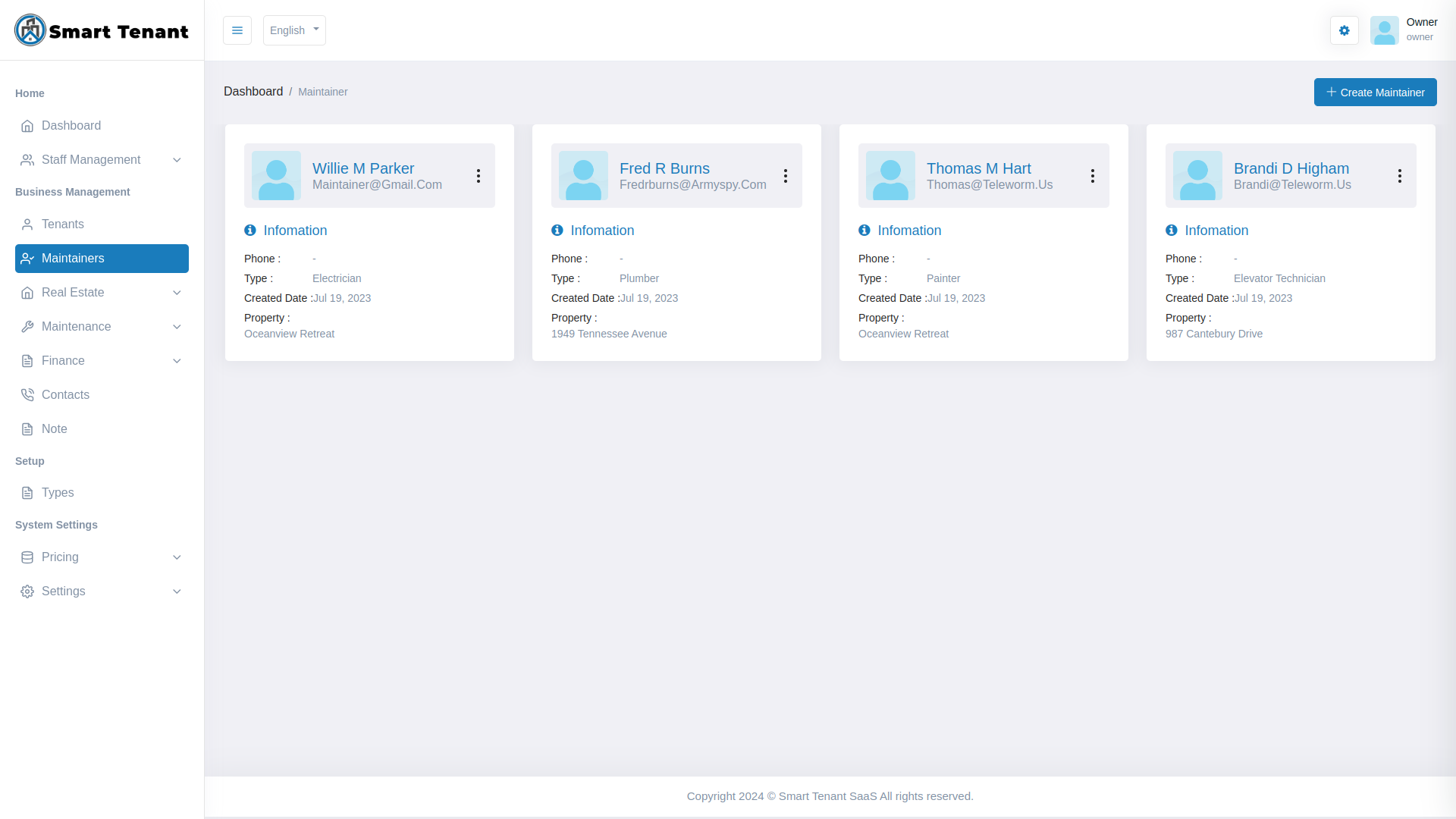 Smart Tenant SaaS - Property Management System by smartwebinfotech