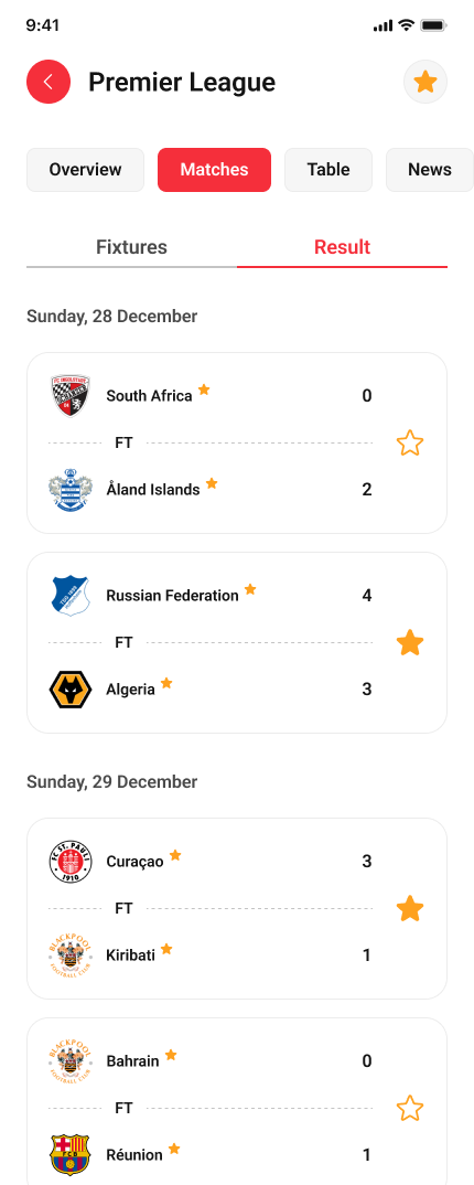 Scorex - Livescore Sport App UI Kit Templates by pixelaxis | ThemeForest