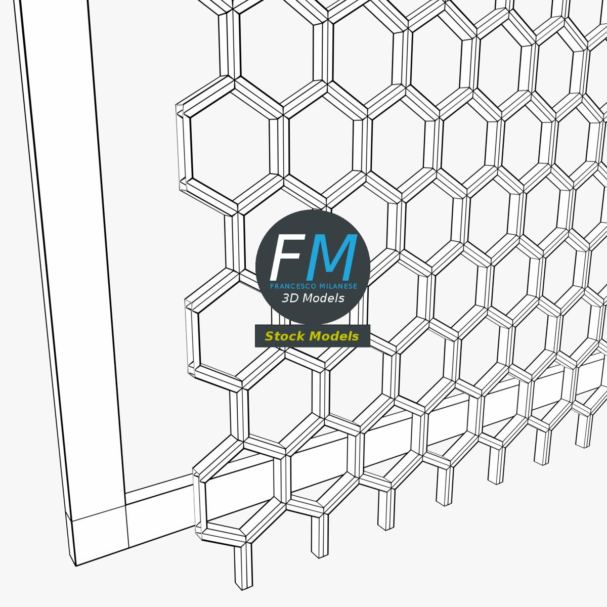 Honeycomb grid panel by FrancescoMilanese85 | 3DOcean
