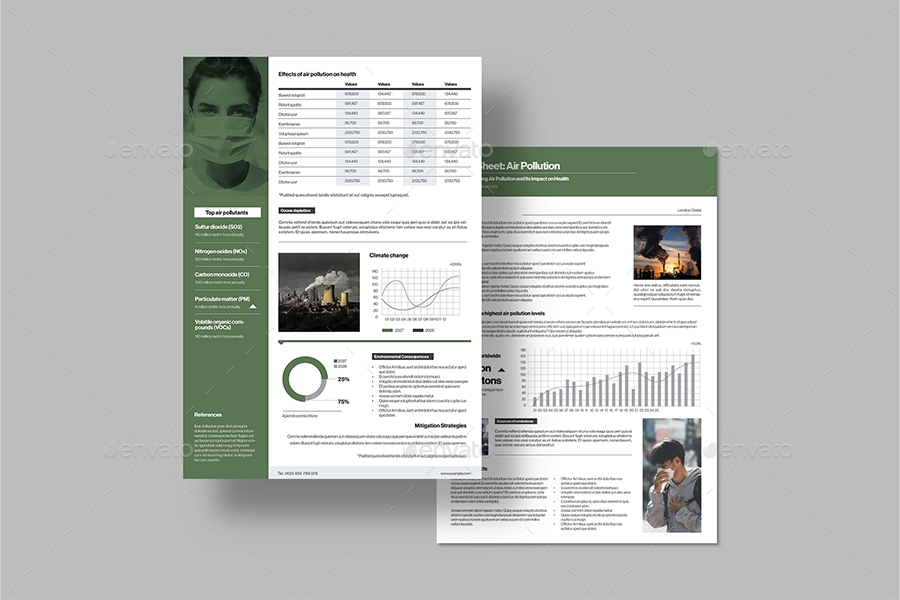 Simple Fact Sheet Template, Print Templates | GraphicRiver