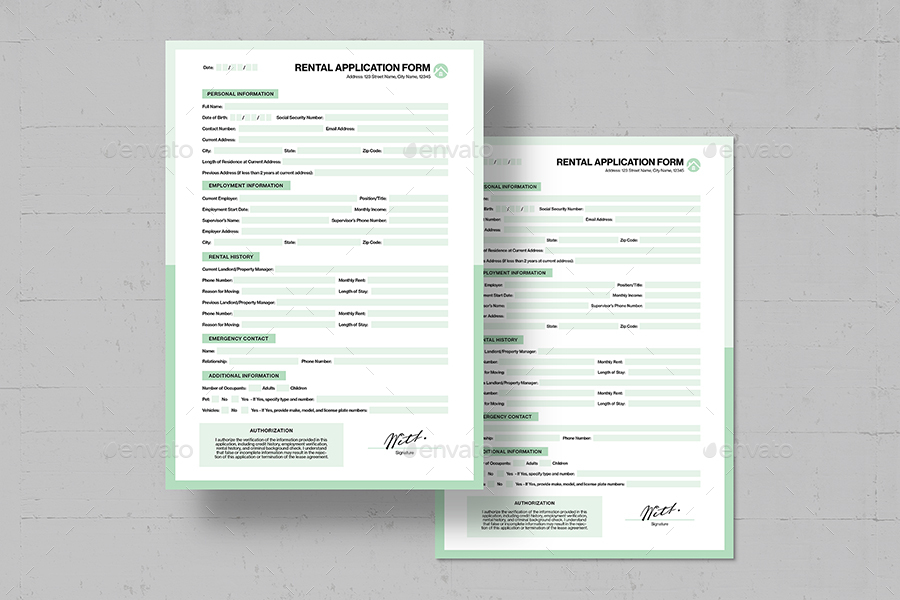 Application Form Template, Print Templates | GraphicRiver
