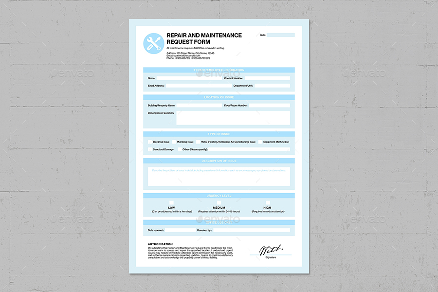 Request Form Template, Print Templates | GraphicRiver