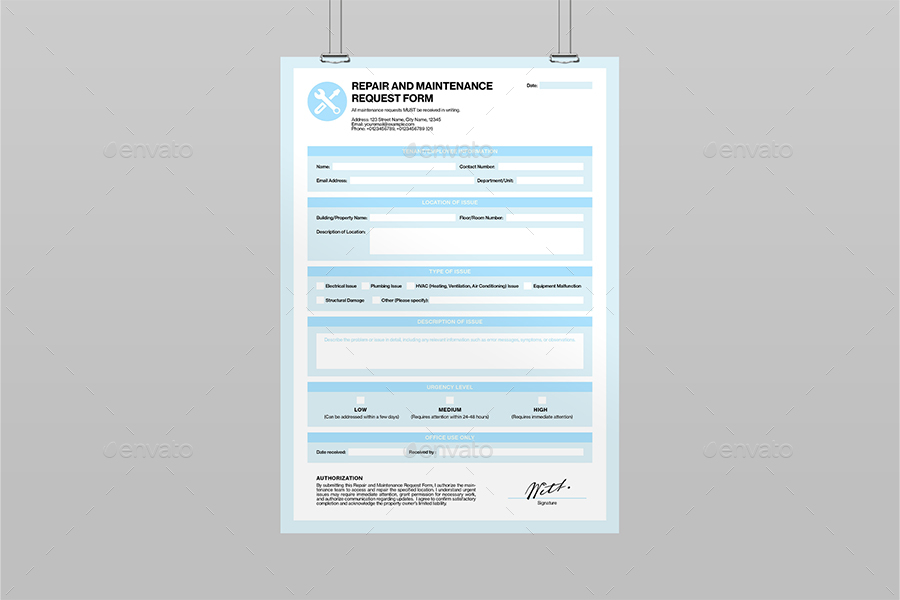 Request Form Template, Print Templates | GraphicRiver