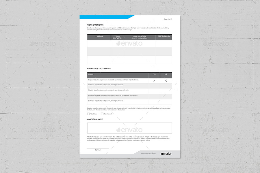 Application Form Template, Print Templates | GraphicRiver