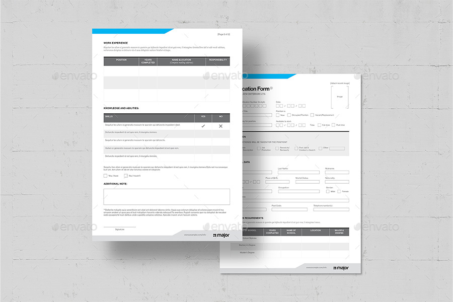 Application Form Template, Print Templates | GraphicRiver