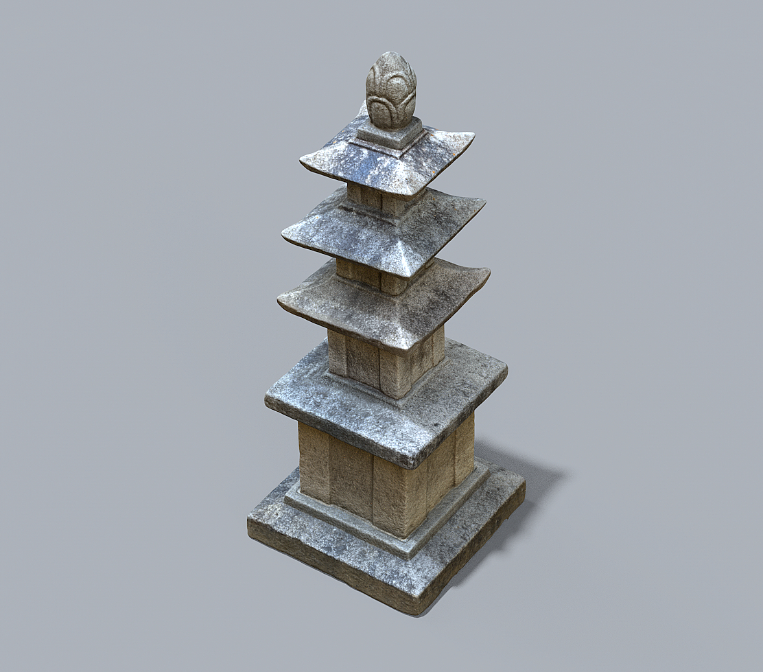 Korean Stone Pagoda Buddhist Column Statue Obelisk by Fusionhorn | 3DOcean