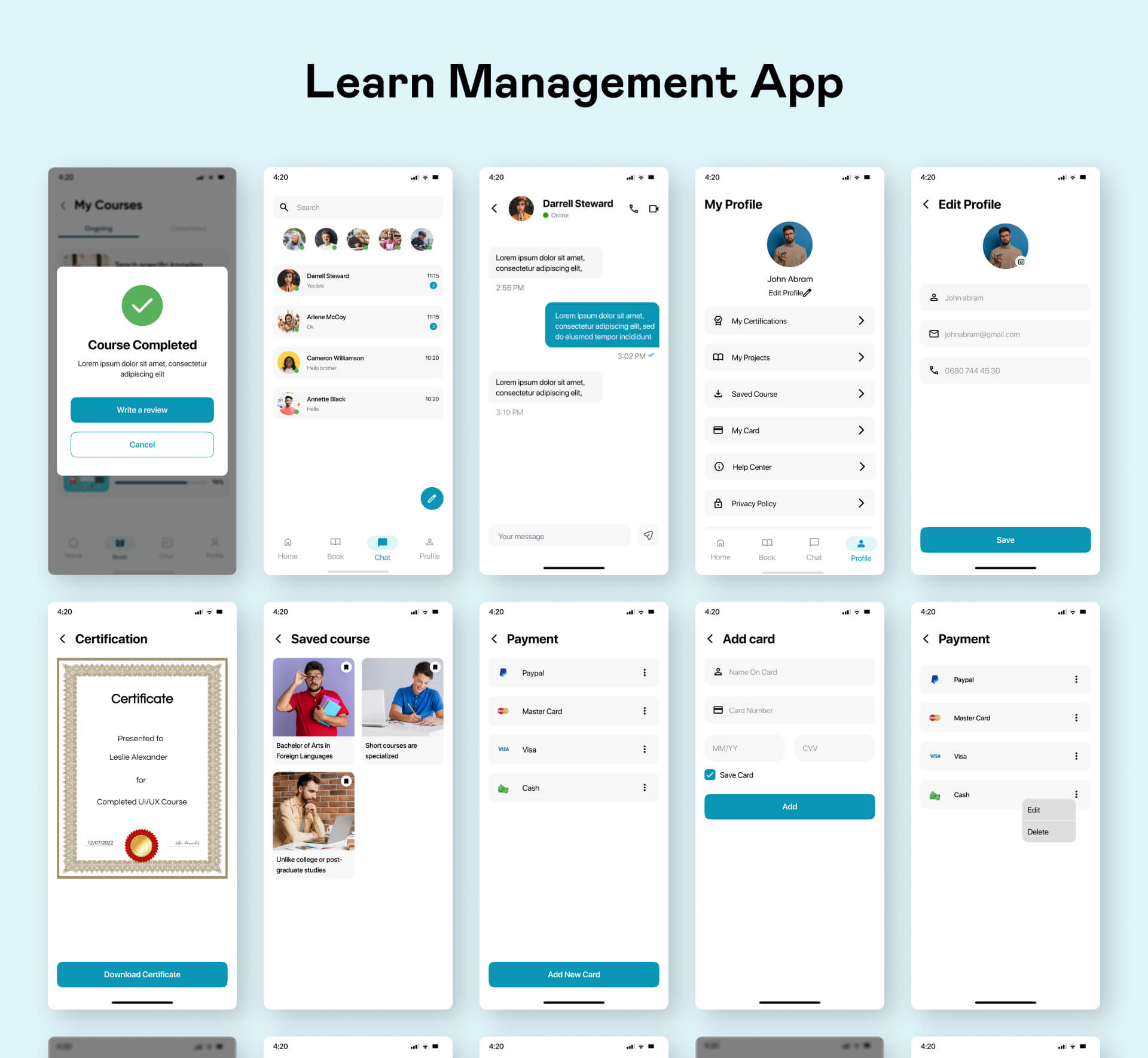 StudySync UI template | LearnManagement App in Flutter | Learn Career Skills App Template by ...