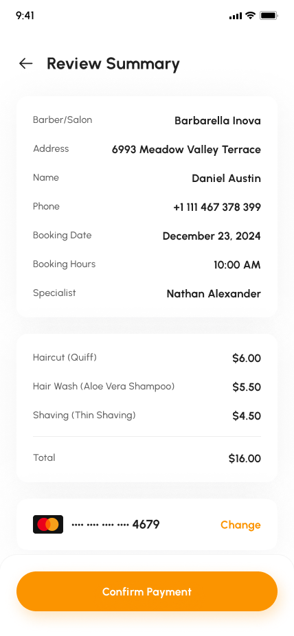 Barba - Barber & Salon Booking React Native Expo Ui Kit by lalastudio12