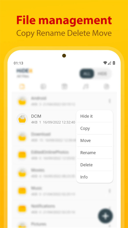 HIDEit - File Manager - Hide Any Files - Hide Photo Video - Android ...