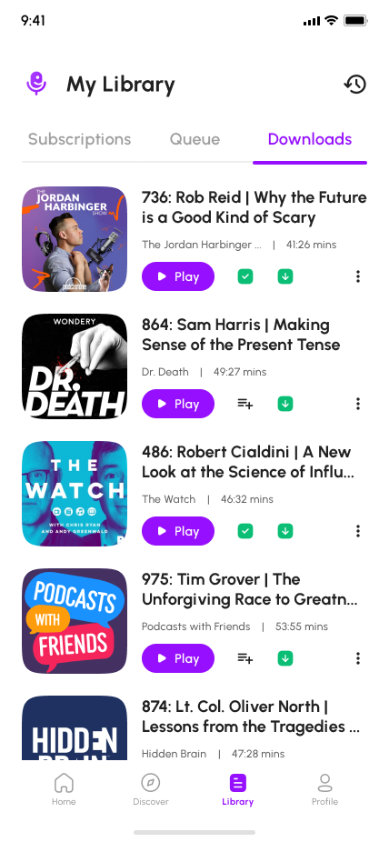 Podify - Podcast & Audiobook React Native Expo App Ui Kit by lalaWeb