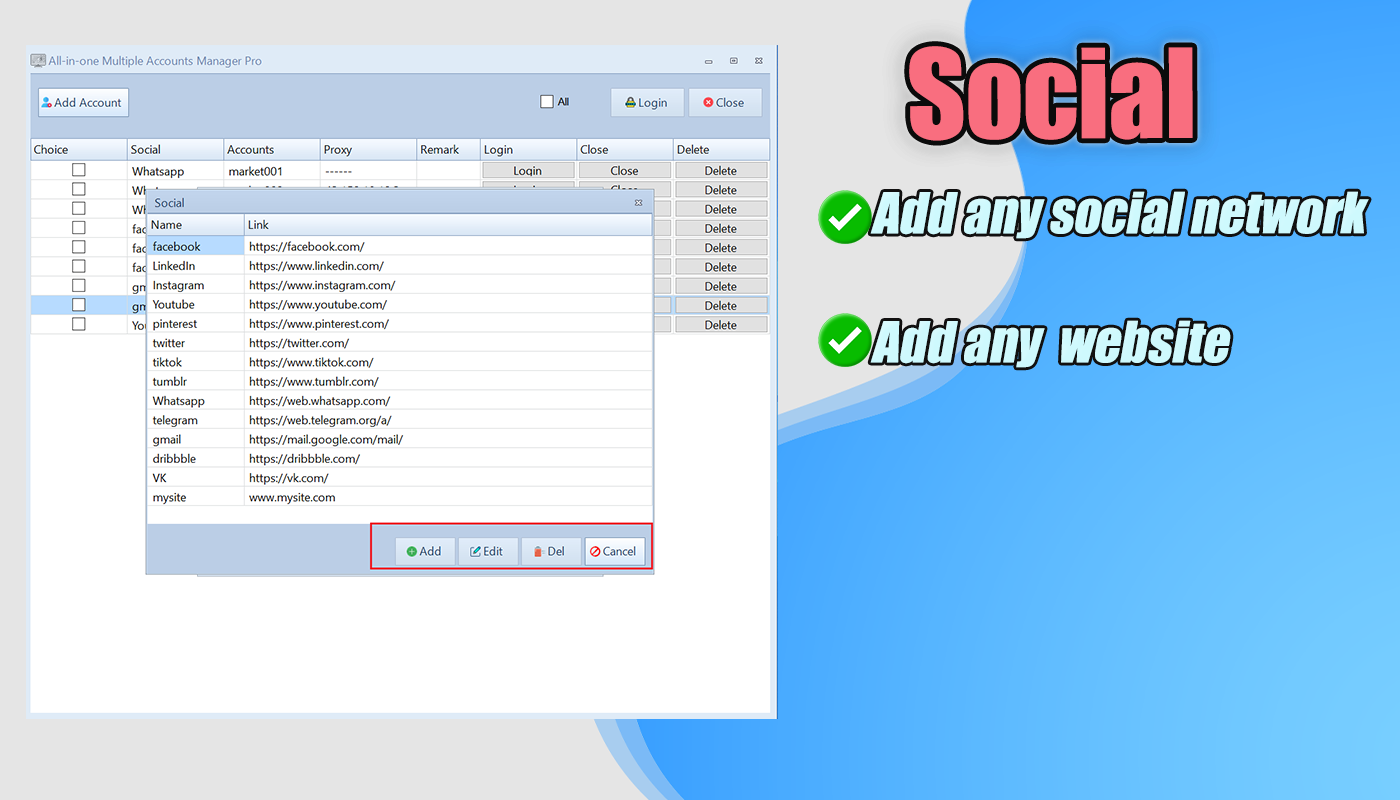 All-in-one Multiple Accounts Manager Pro by GalaxyXStudio | CodeCanyon
