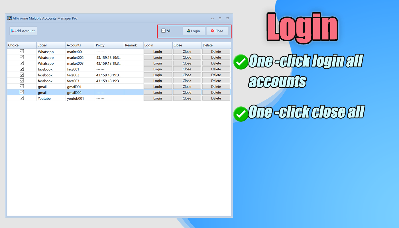 All-in-one Multiple Accounts Manager Pro by GalaxyXStudio | CodeCanyon
