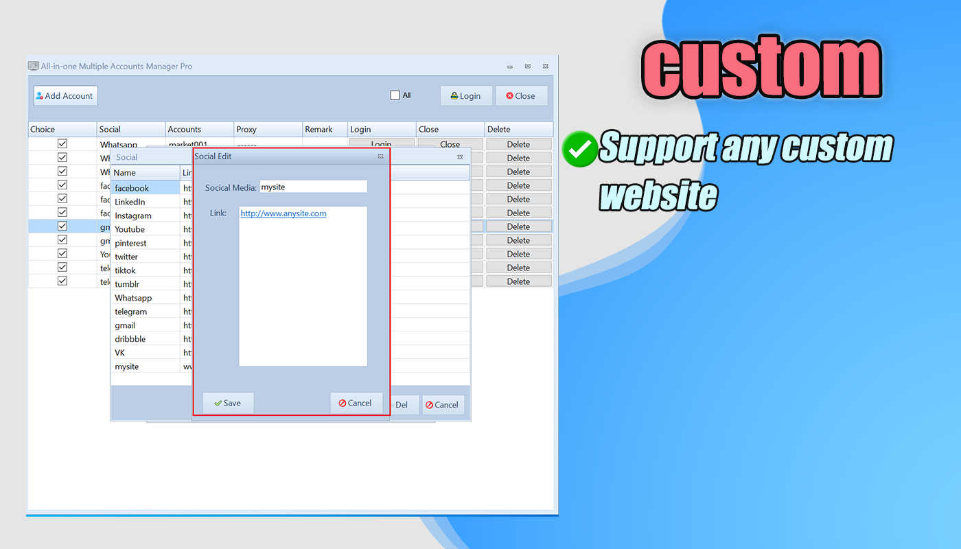 All-in-one Multiple Accounts Manager Pro by GalaxyXStudio | CodeCanyon