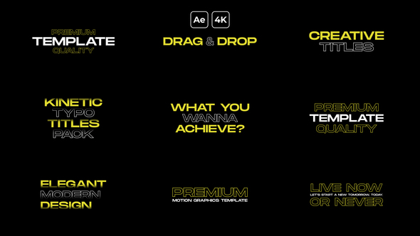 Animated Text Titles | After Effects, After Effects Project Files ...