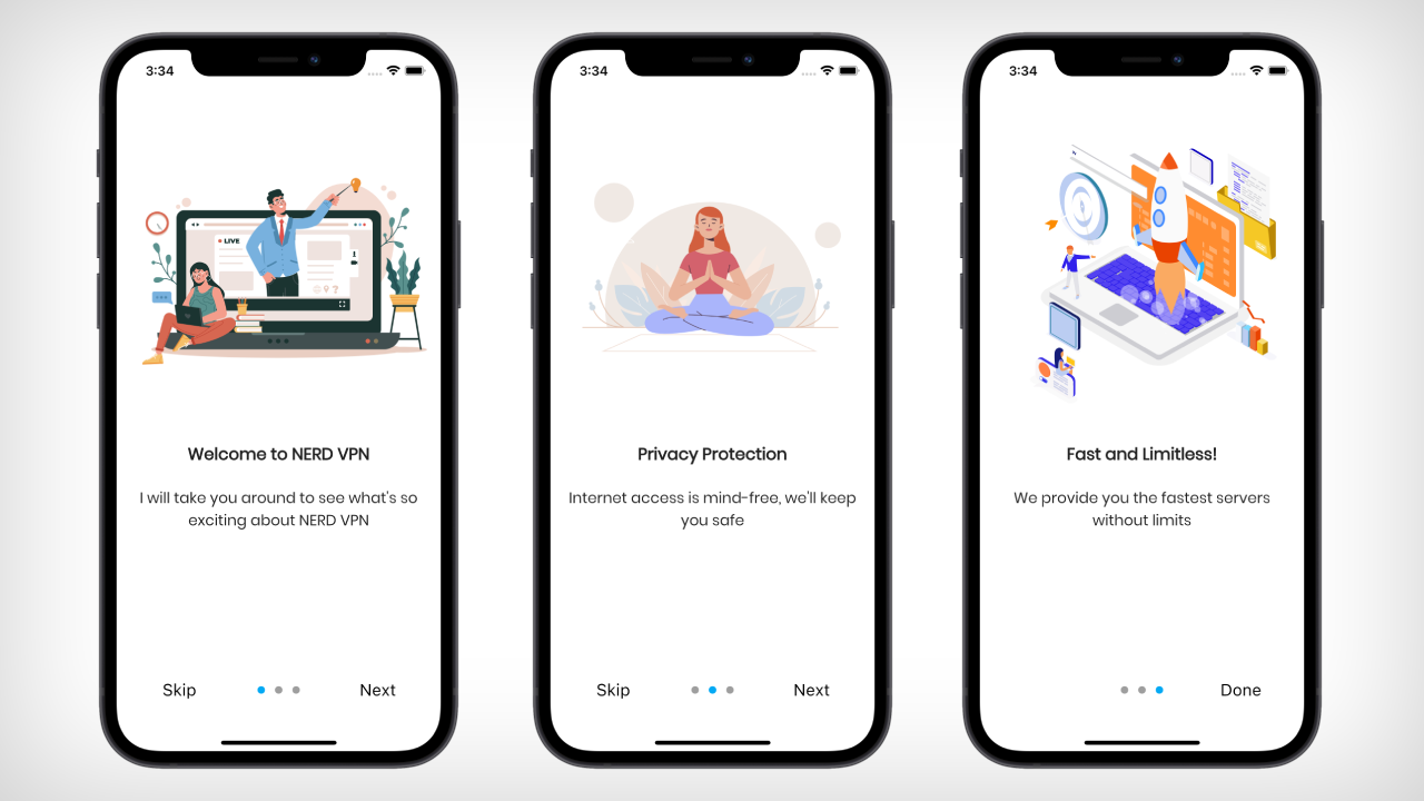 Nerd VPN : Flutter VPN Full Application with IAP, Integrated with Backend and Admin Panel by ...
