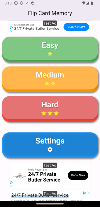 Flip Card Memory Game - Flutter App by devchmoez | CodeCanyon