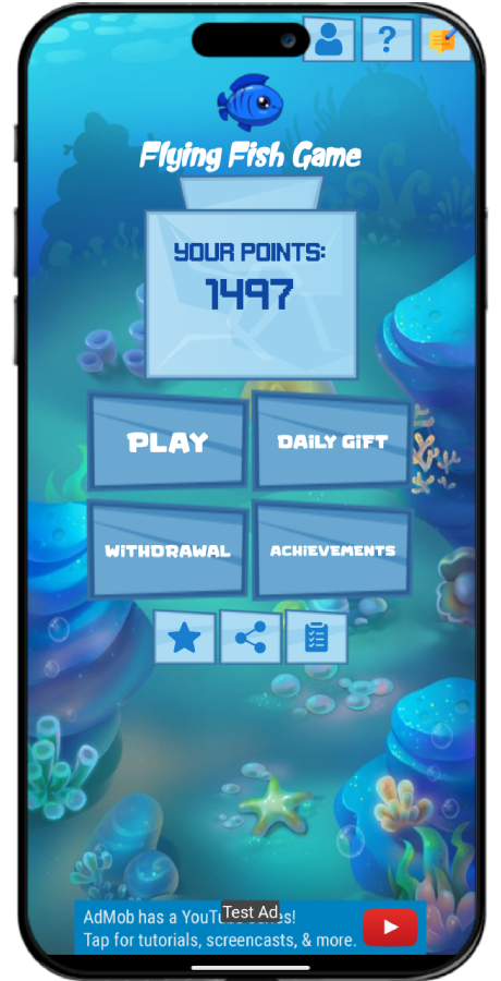 Flying Fish Game - Play to Earn Crypto with Admin Panel and Admob by IbrahimOdeh