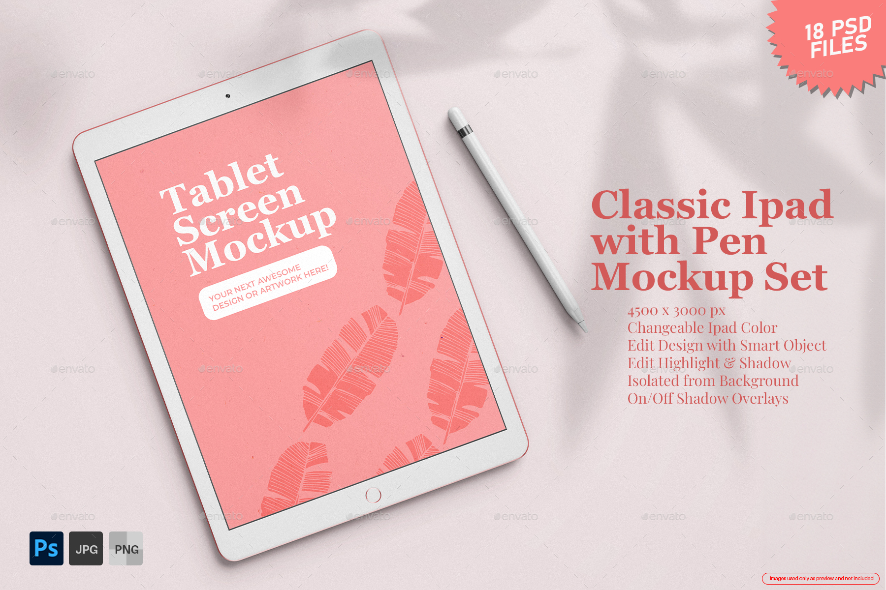 Classic iPad Tablet Device PSD Mockup Set, Graphics | GraphicRiver