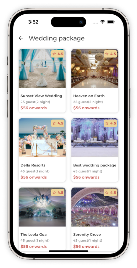 Wedding Planning App Template in Flutter | Multi Language | WeddingBells by camelcasetechnology