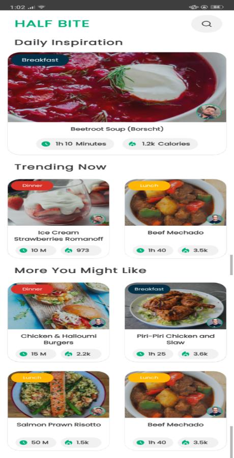Half Bite - Weekly Meal Planner App - Android, Firebase, Ready to Publish by iac-studio
