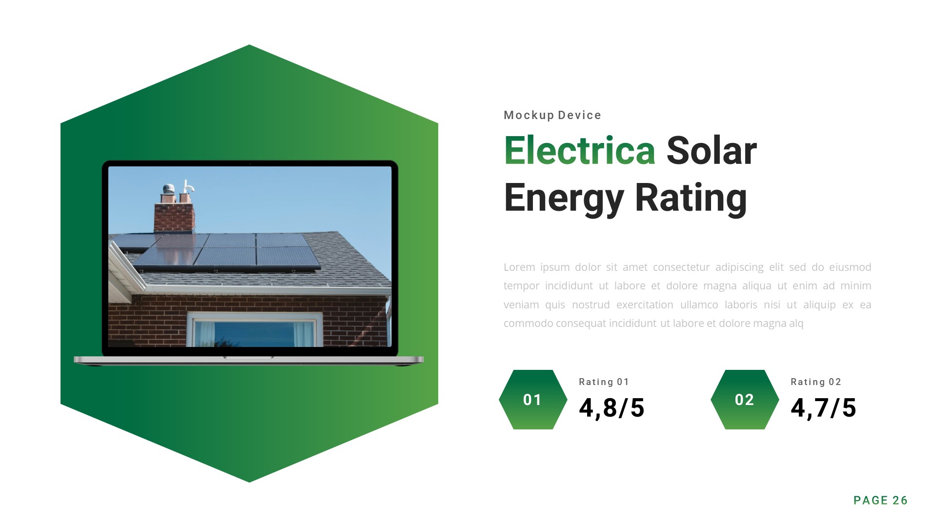 Electrica - Solar Energy PowerPoint Template, Presentation Templates