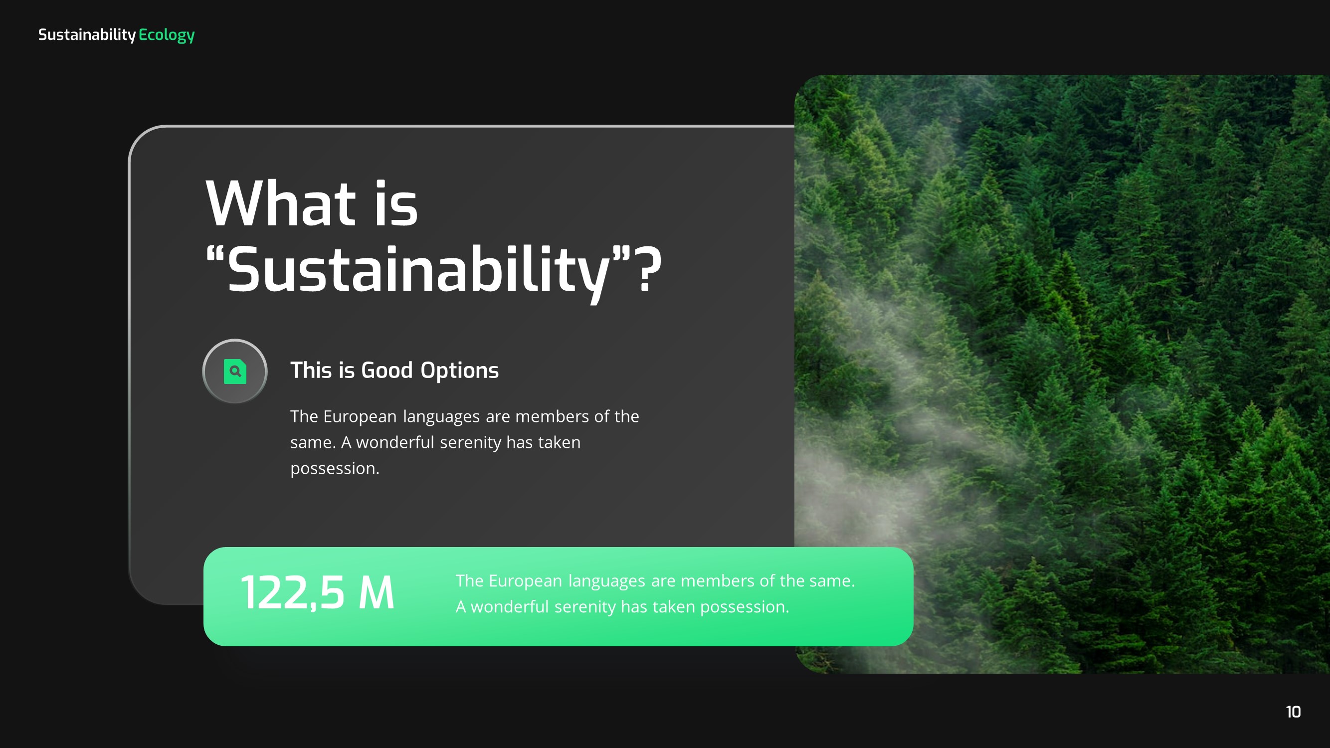 Sustainability Ecology PowerPoint Template, Presentation Templates