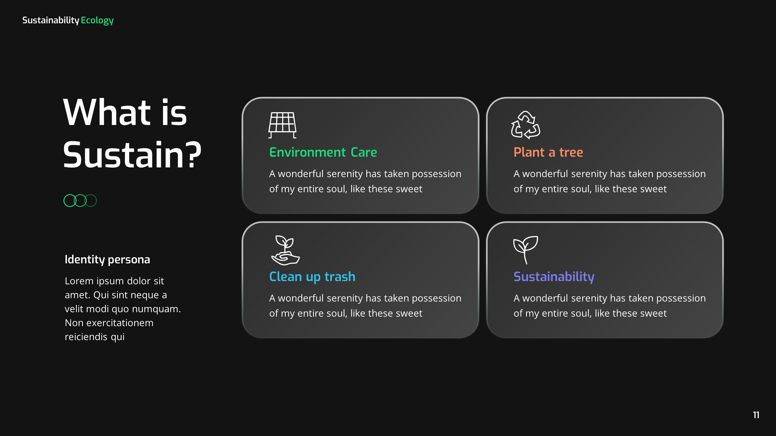 Sustainability Ecology PowerPoint Template, Presentation Templates