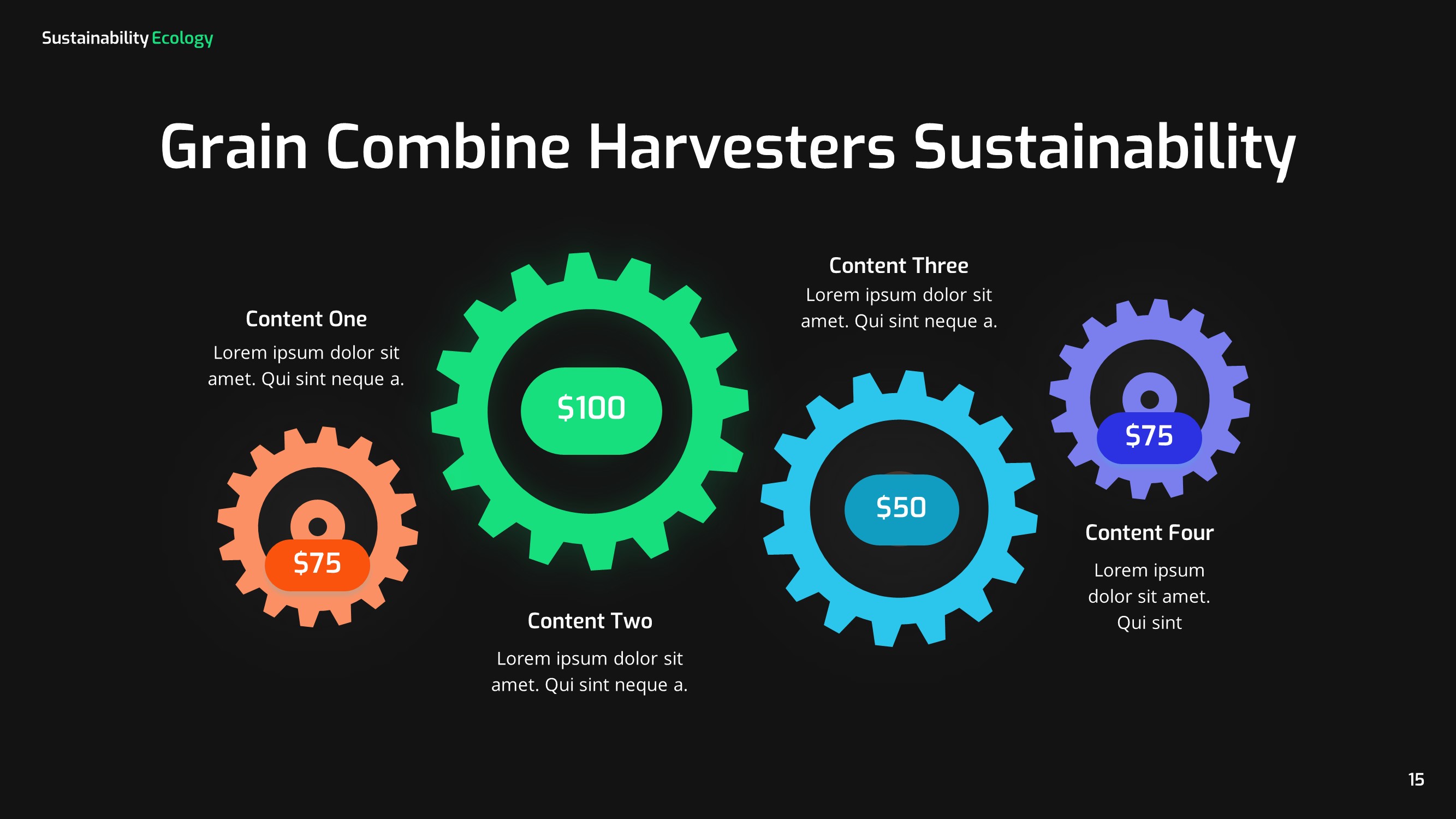 Sustainability Ecology PowerPoint Template, Presentation Templates