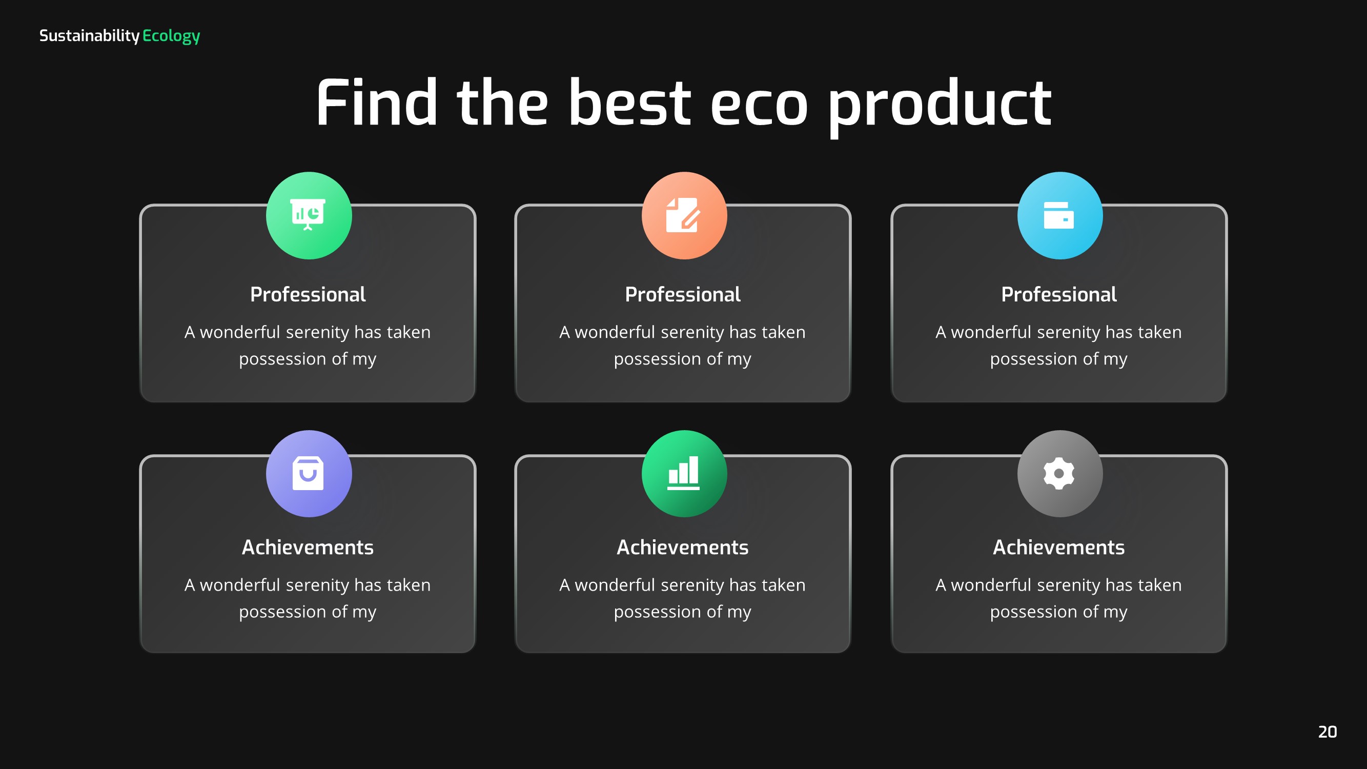 Sustainability Ecology PowerPoint Template, Presentation Templates