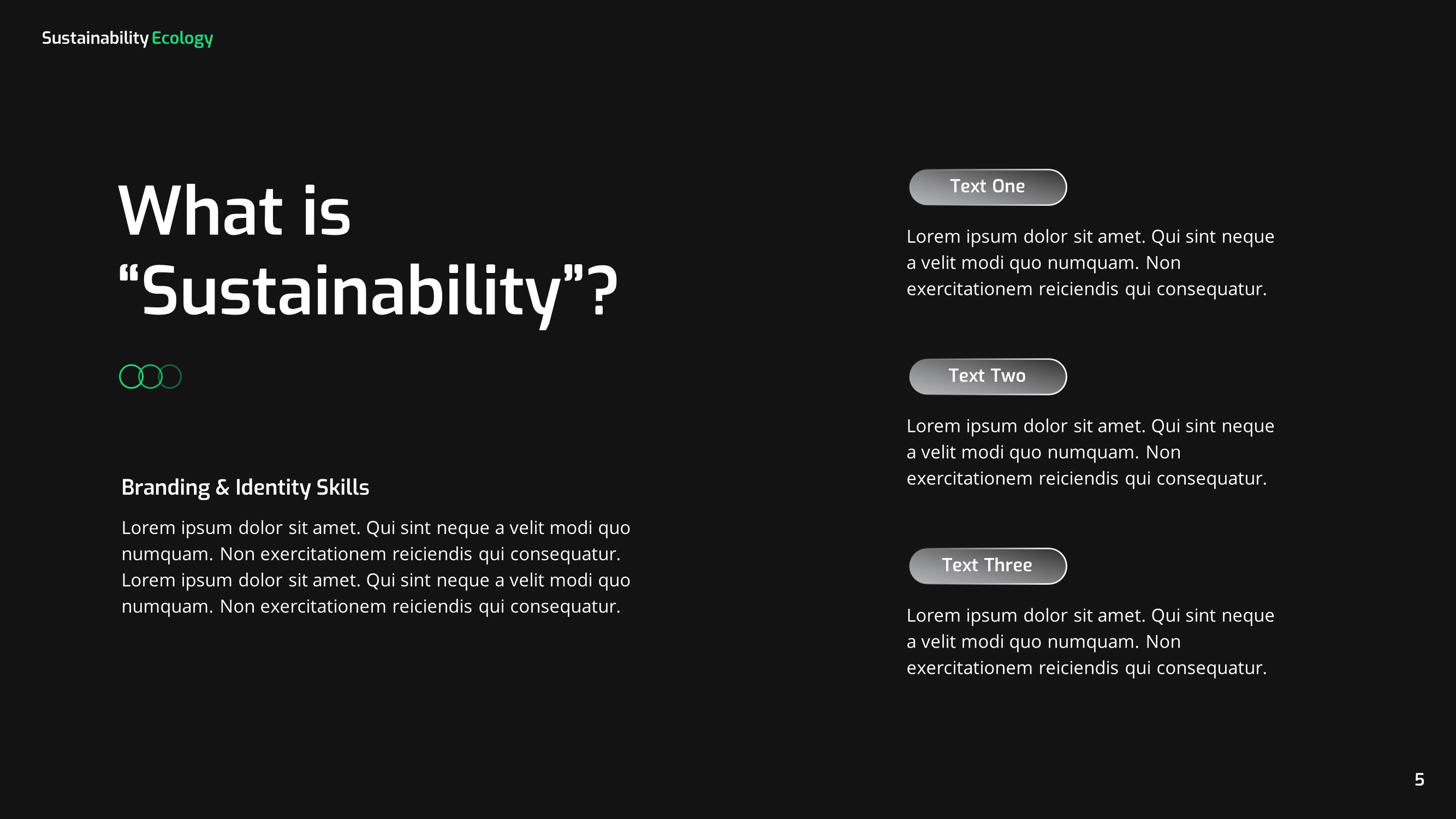 Sustainability Ecology PowerPoint Template, Presentation Templates