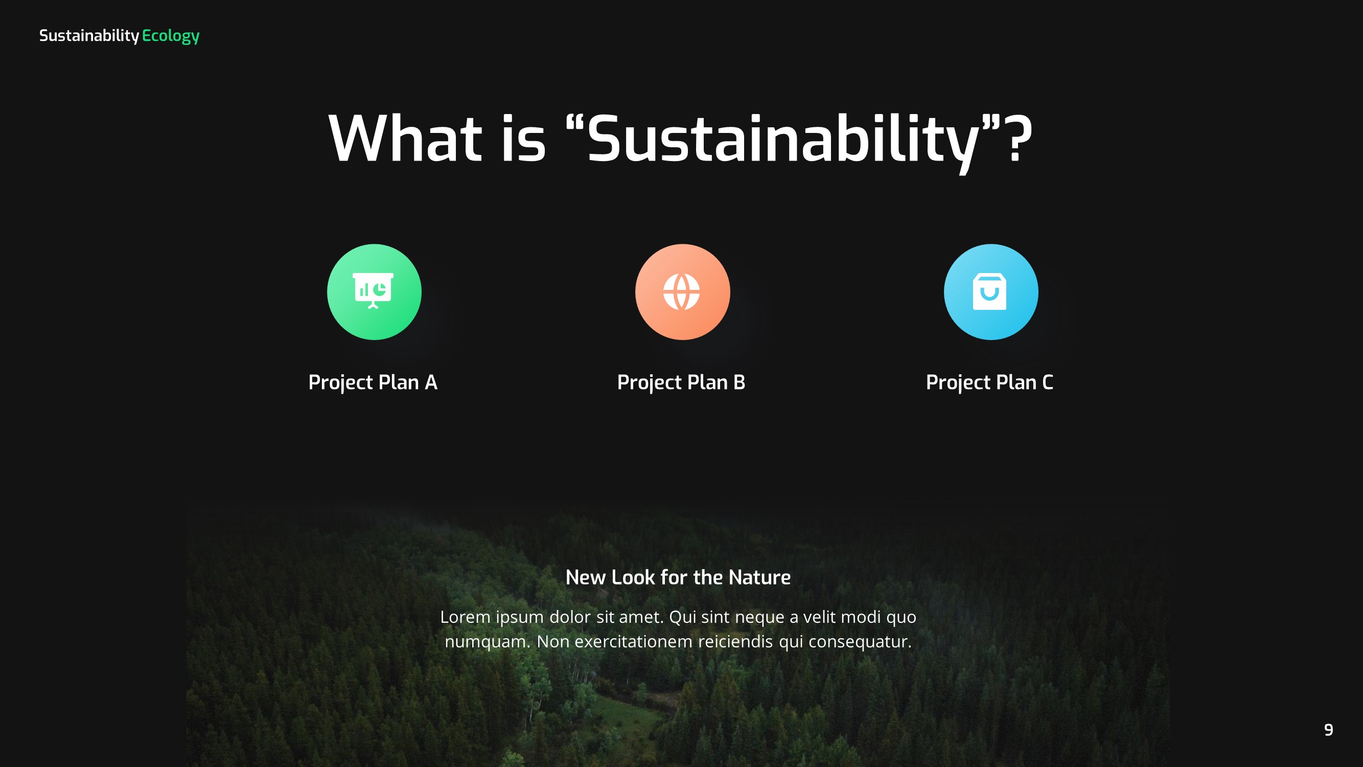 Sustainability Ecology PowerPoint Template, Presentation Templates