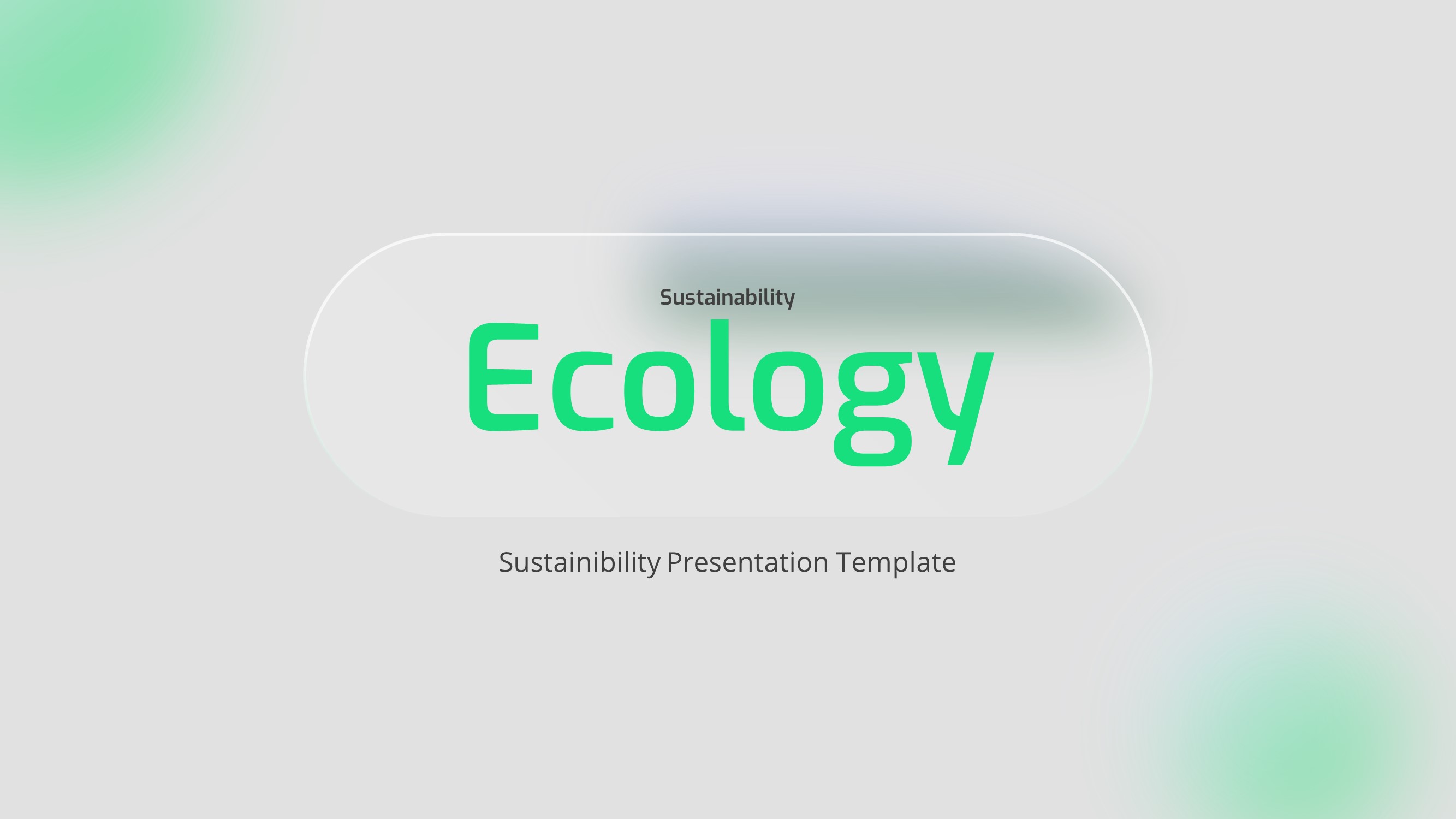Sustainability Ecology PowerPoint Template, Presentation Templates