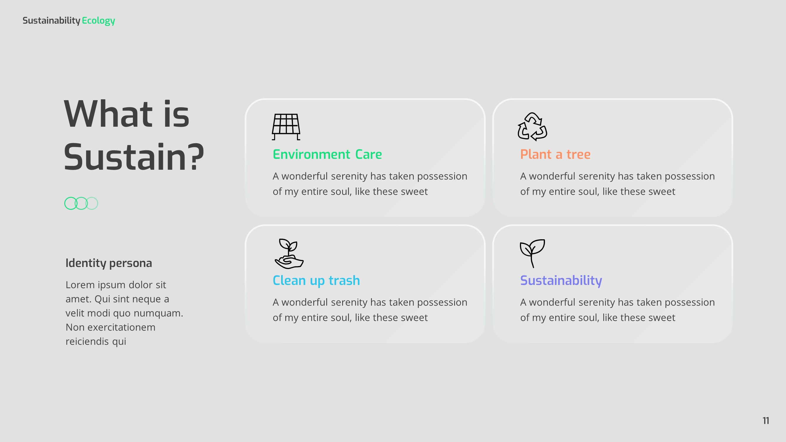 Sustainability Ecology PowerPoint Template, Presentation Templates