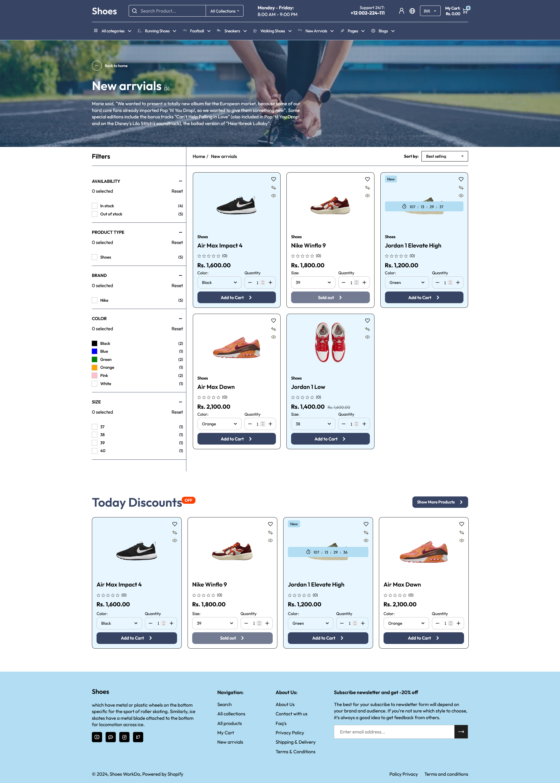 Shoes - Sports Footwear Responsive Shopify 2.0 Theme by WorkDo ...