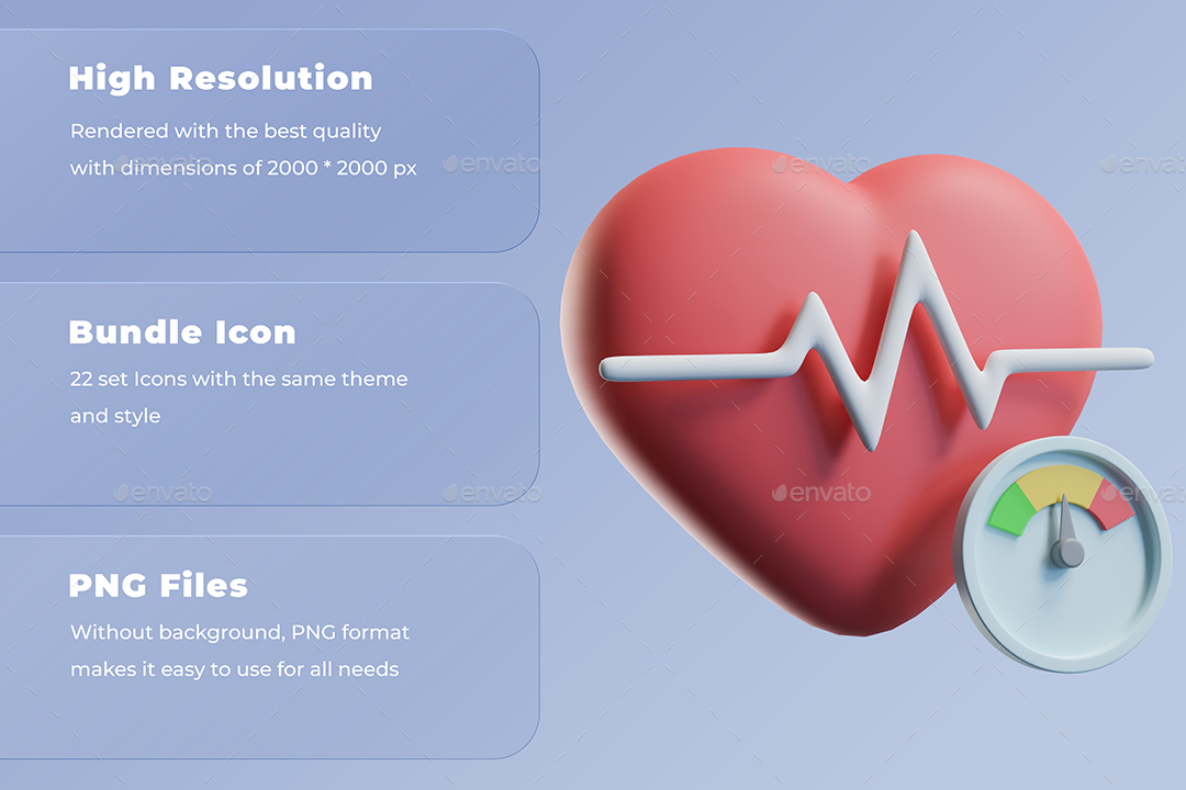 3D Health Care Icon, Graphics | GraphicRiver