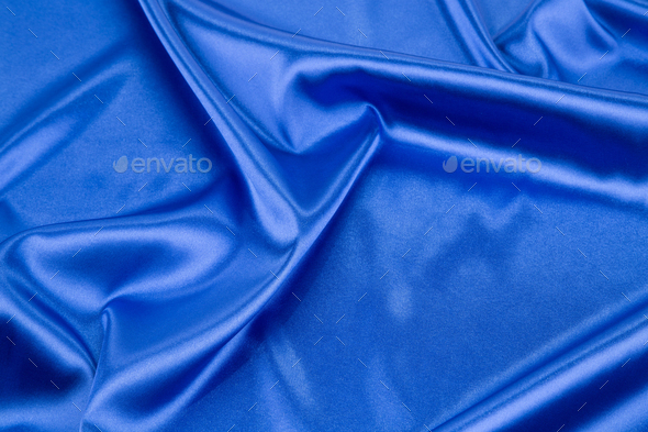 Blue silk cloth texture close up. Stock Photo by indigolotos | PhotoDune