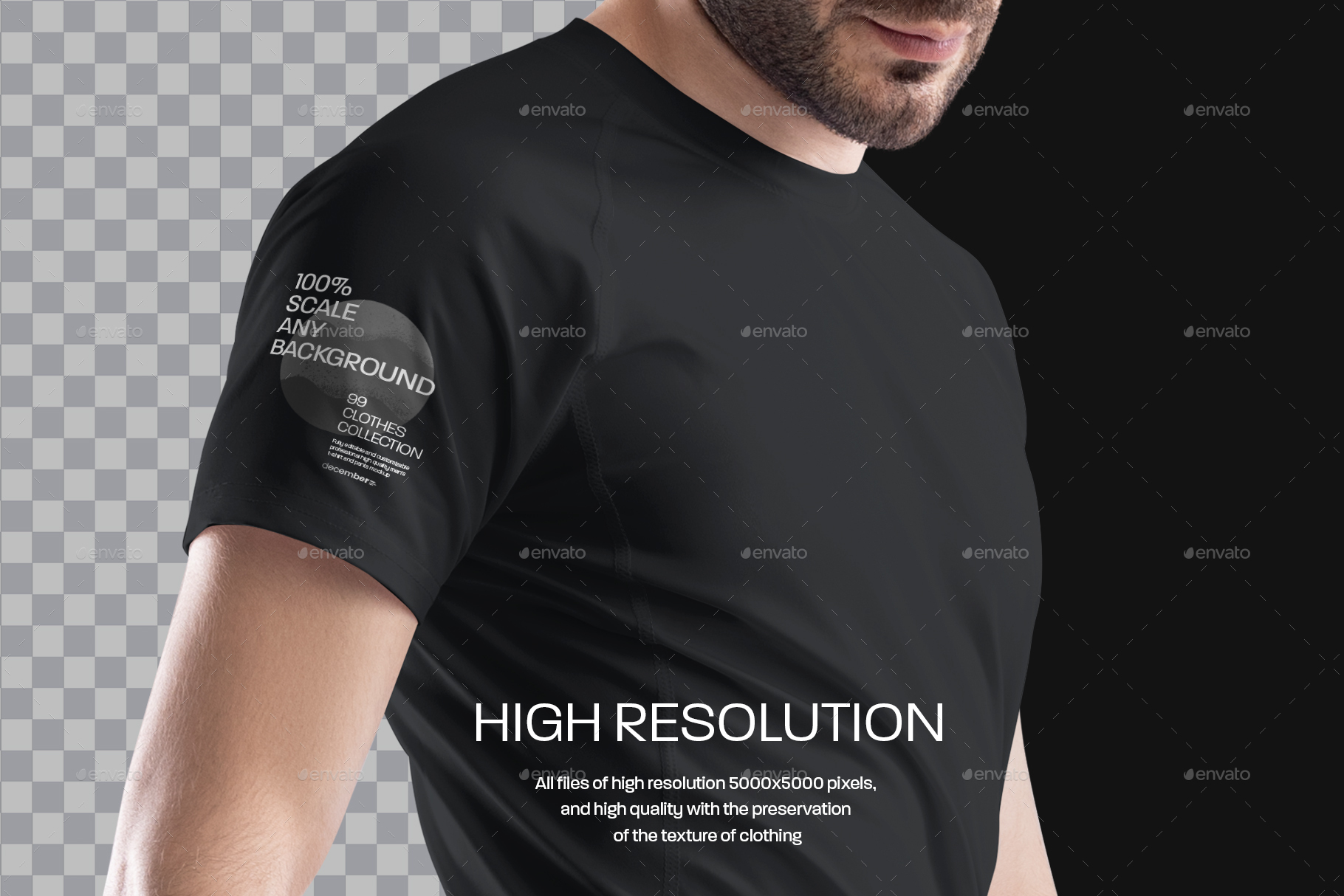 6 Men's Mockups T-Shirt and Compression Shorts, Graphics | GraphicRiver