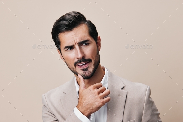 man sad person businessman business crazy boss suit angry work ...