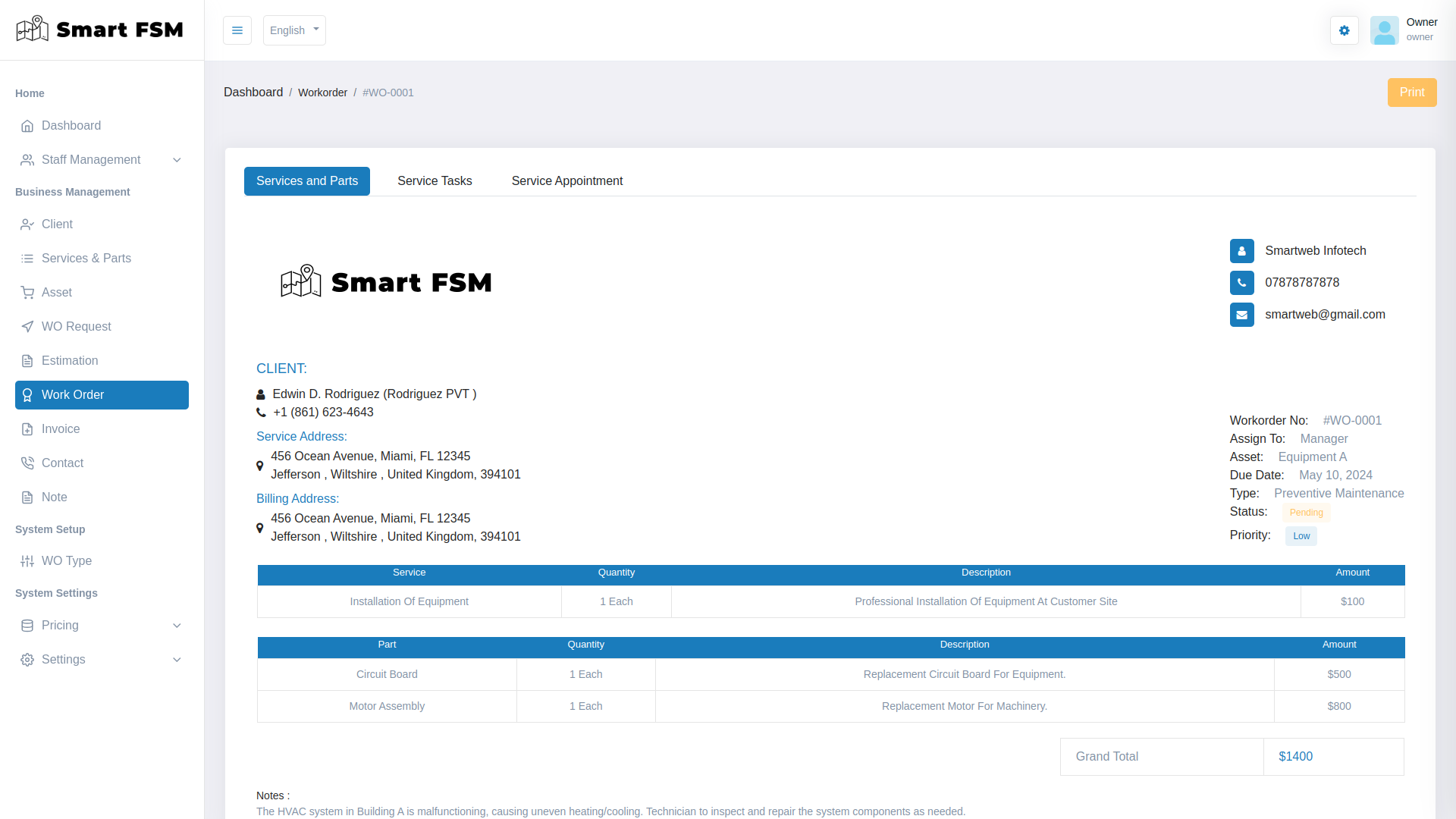 Smart FSM SaaS - Field Service Management System by smartwebinfotech