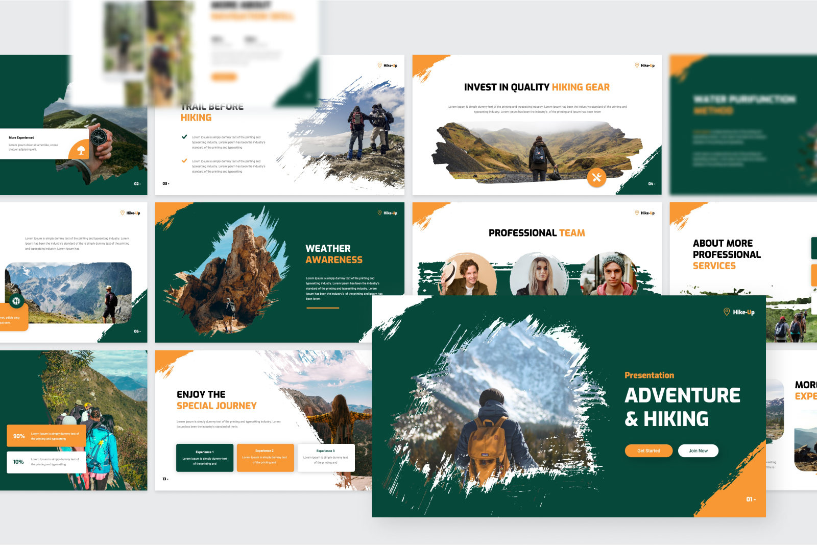 Adventure & Hiking Google Slide Presentation, Presentation Templates