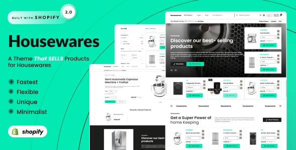Housewares - Kitchen Appliances Shopify 2.0 Design Template by WorkDo