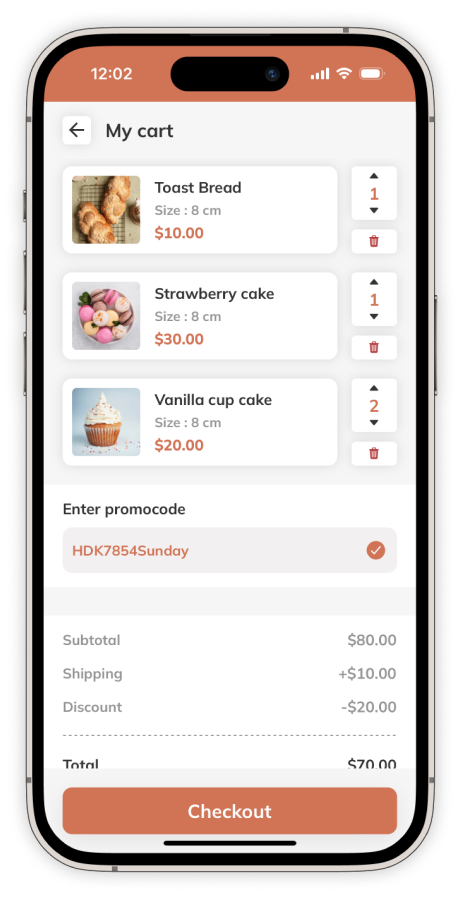 Online Bakery Store App Template in React Native | FDBakery by ...