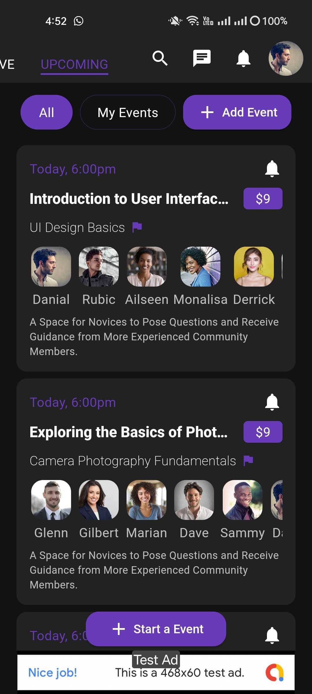 Club 92- Flutter Modern1 Clubhouse Audio UI Kit | Audio Room App ...