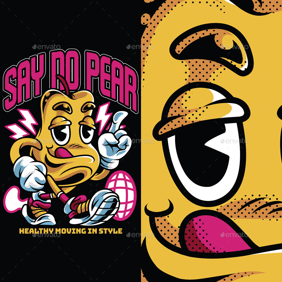 Say No Pear T-Shirt Design Template, T-Shirts | GraphicRiver
