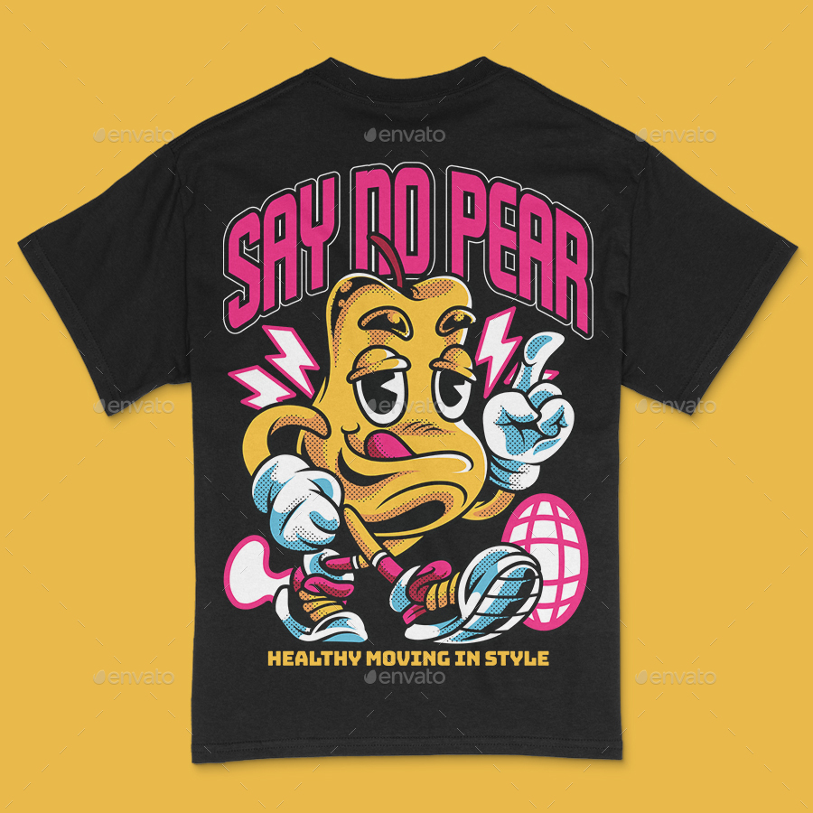 Say No Pear T-Shirt Design Template, T-Shirts | GraphicRiver